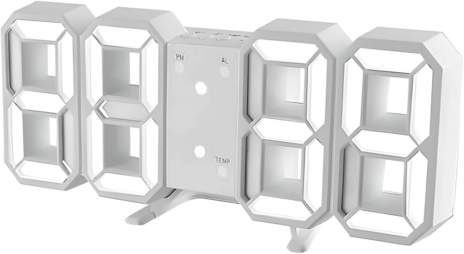 3D Digital Alarm Clock for Bedrooms, LED Display Digital Wall Clock ...