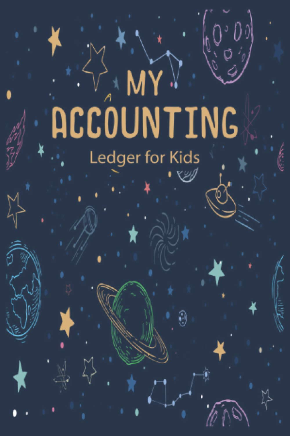 Amazon.com: My Accounting Ledger for Kids: Color seamless space in ...