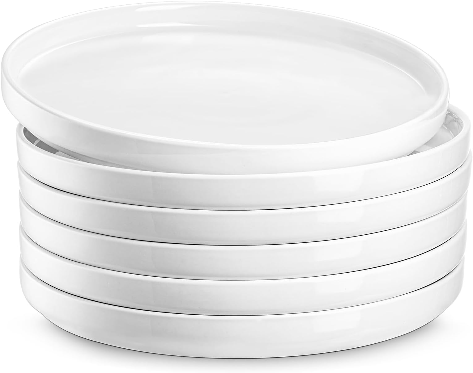 vicrays Ceramic Salad Plates Set - Porcelain 8 Inch Flat Dessert ...