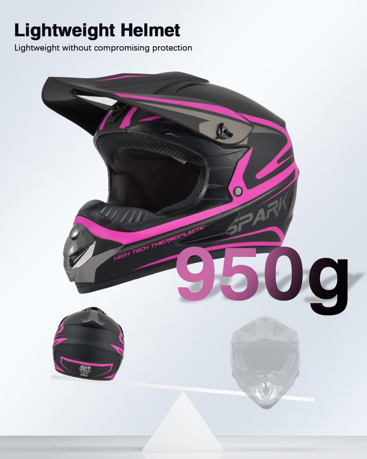 Snapklik.com : TTMiku Youth Kids Dirt Bike Helmet, Motocross ATV 4 ...