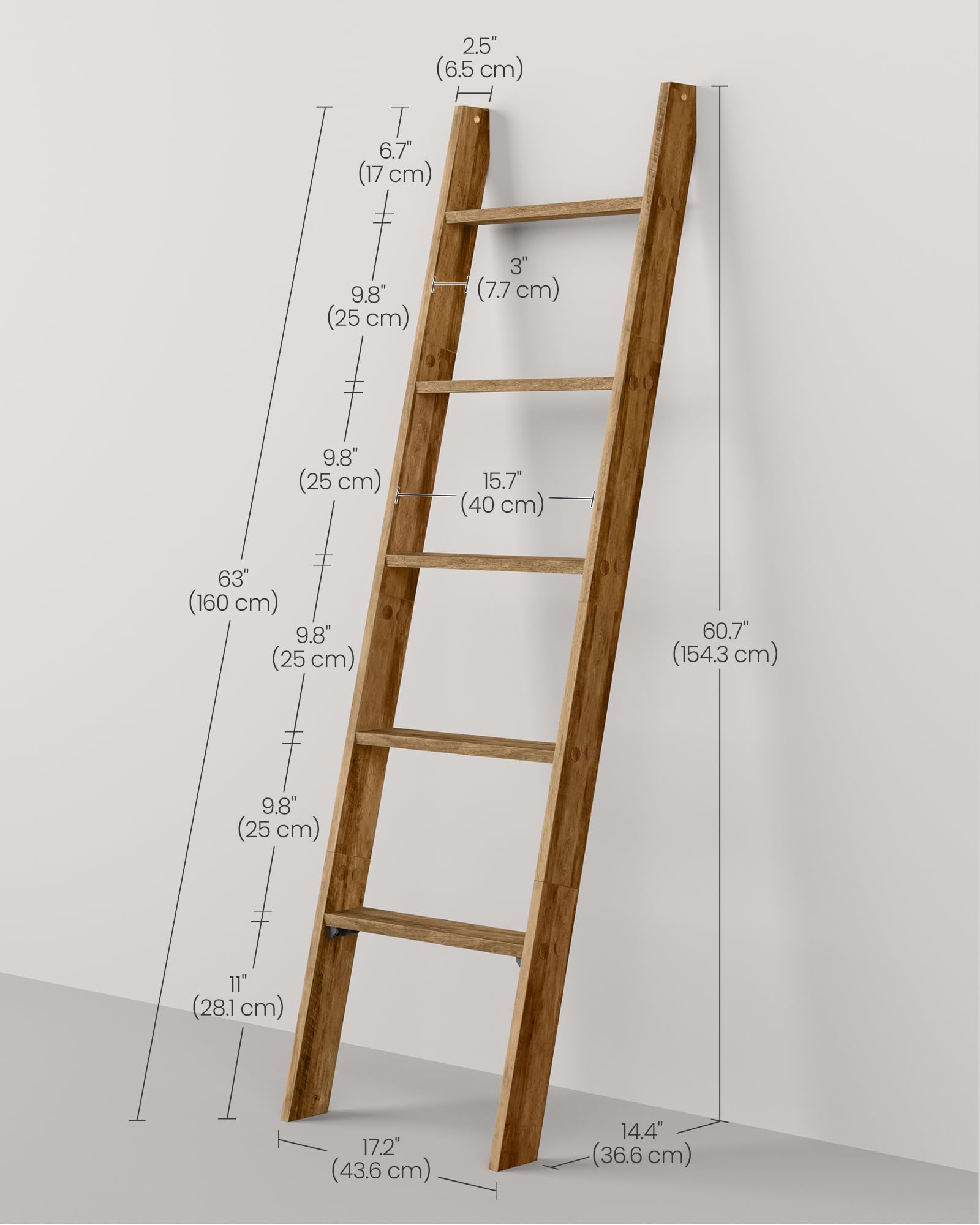 Rustic Magazine Rack Ladder