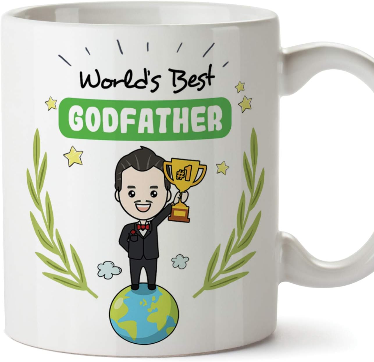 MUGFFINS Godfather Mug/Cup - World's Best Godfather - Coffee Mug for ...
