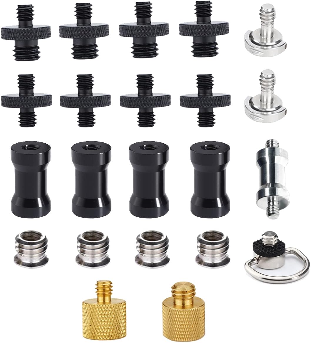 Amazon.com : Aisnyho 22pcs Camera Screw Adapter Set 1/4 to 1/4 and 1/4 ...