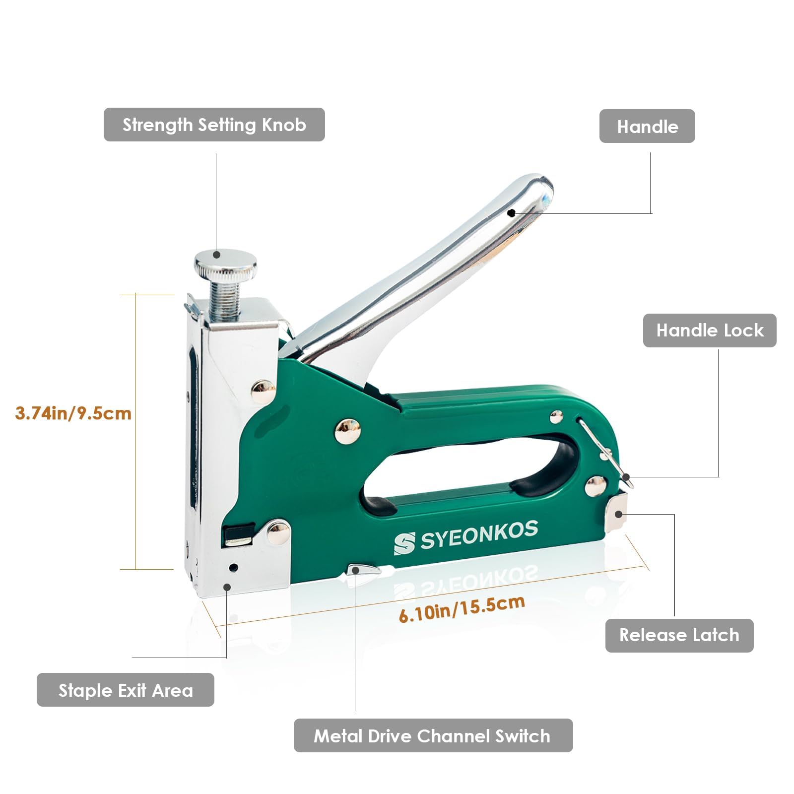 SYEONKOS Staple Gun, 3-in-1 Upholstery Staple Gun with 3000 Staples ...