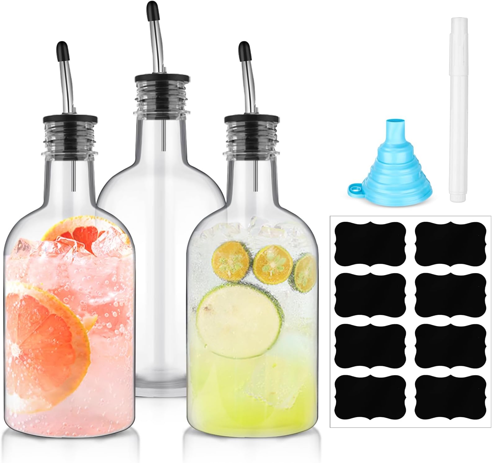 Amazon.com: Tablecraft Home Glass Syrup Bottle with Vented Stainless ...
