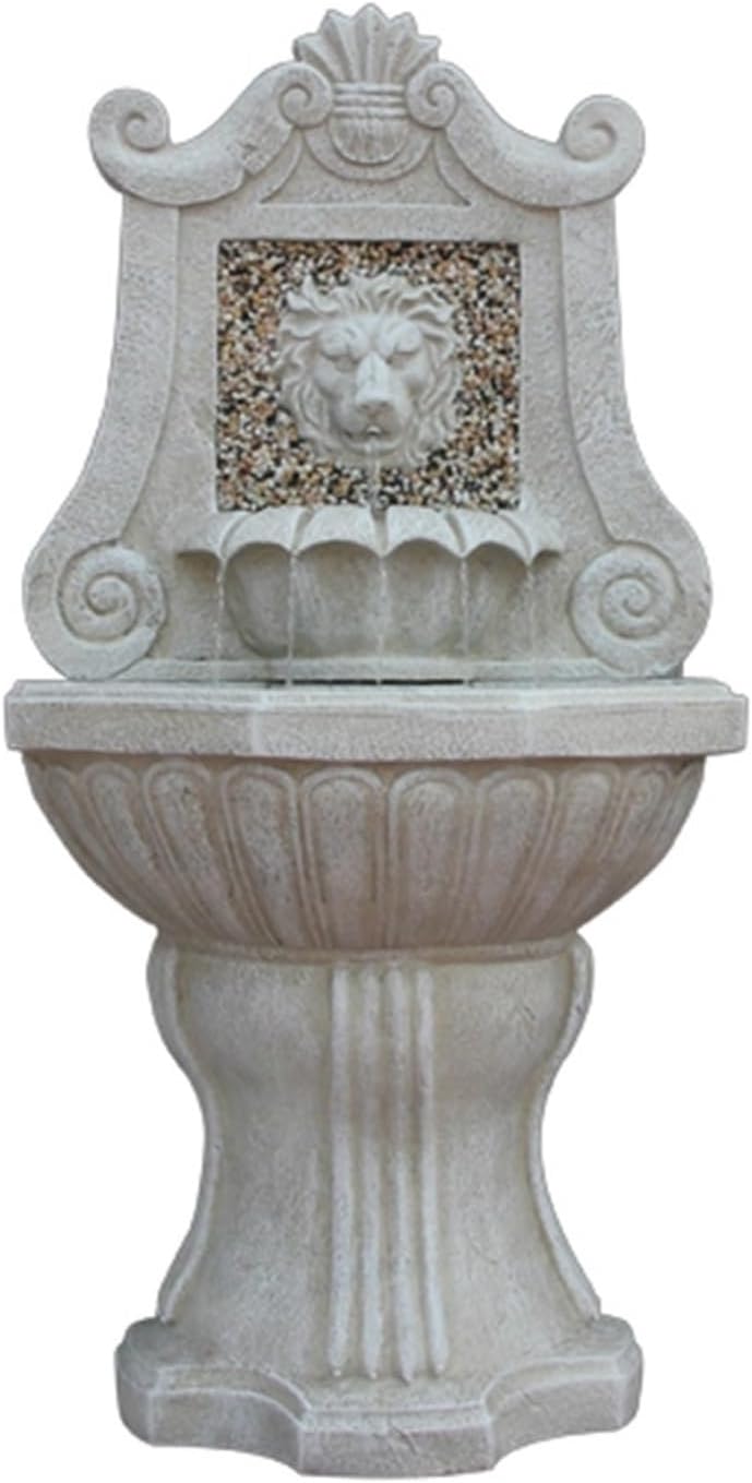 Amazon.com: luckxuan Fountain Outdoor Lion Head Flower Circulation ...