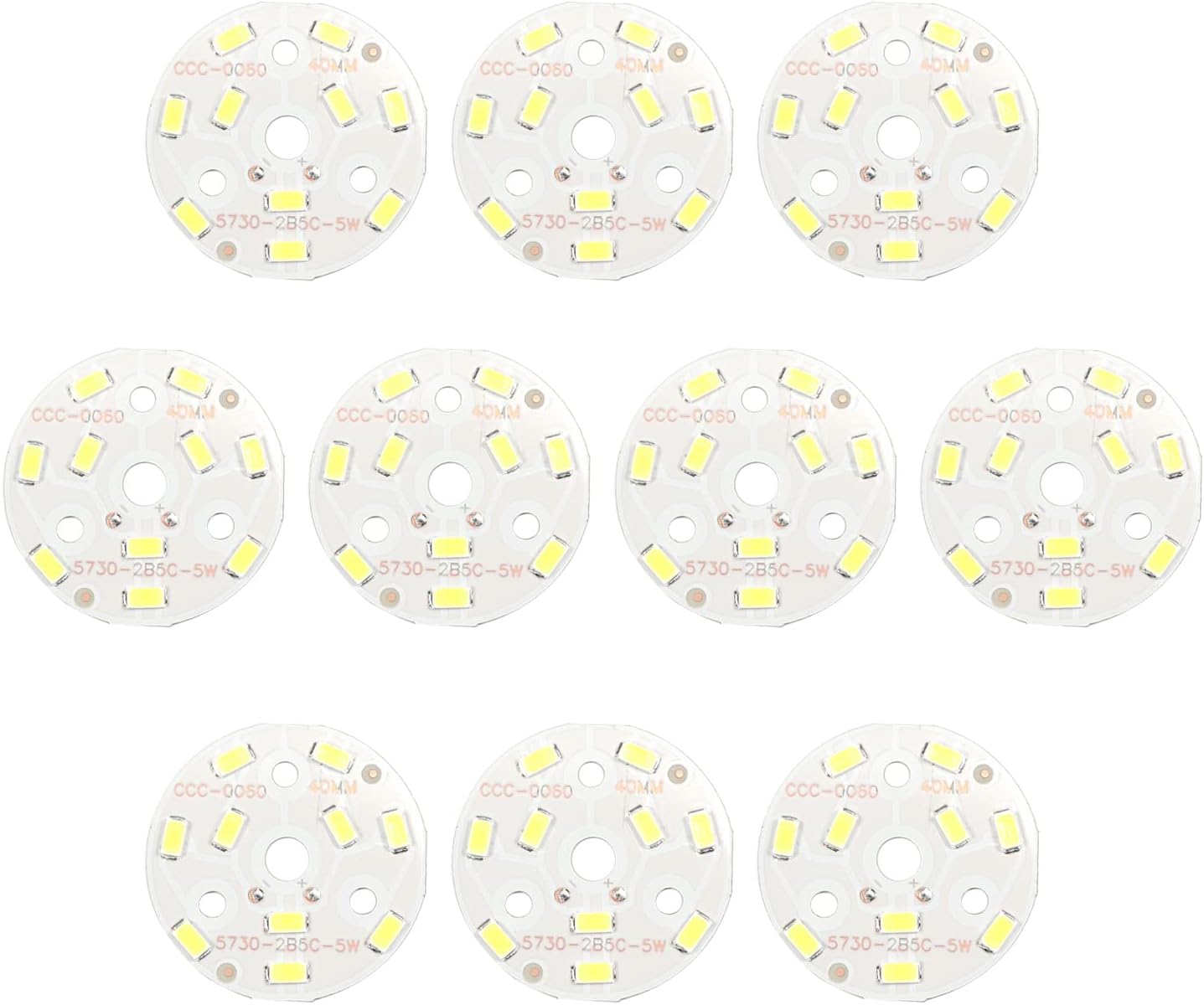 Amazon.com: Othmro 10Pcs 6500K Aluminium Board Led Chip Bulb Lamp 5W 15 ...