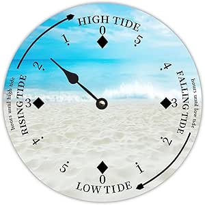 Amazon.com: Rustic Wooden Nautical Tide Movement Clock - 10 Inch ...