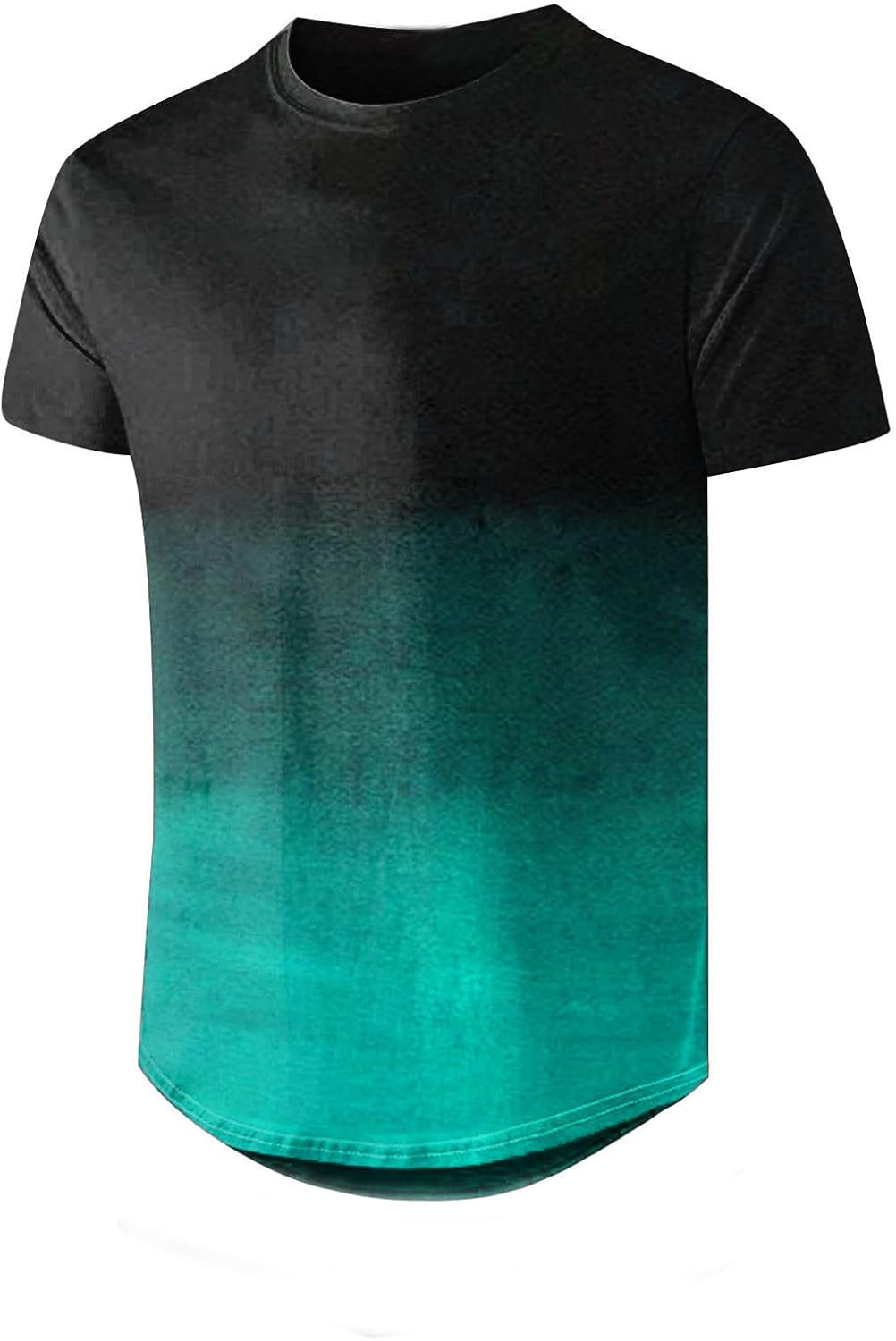Men Short Sleeve Loose Fit T-Shirts Gradient Graphic Print Shirt ...