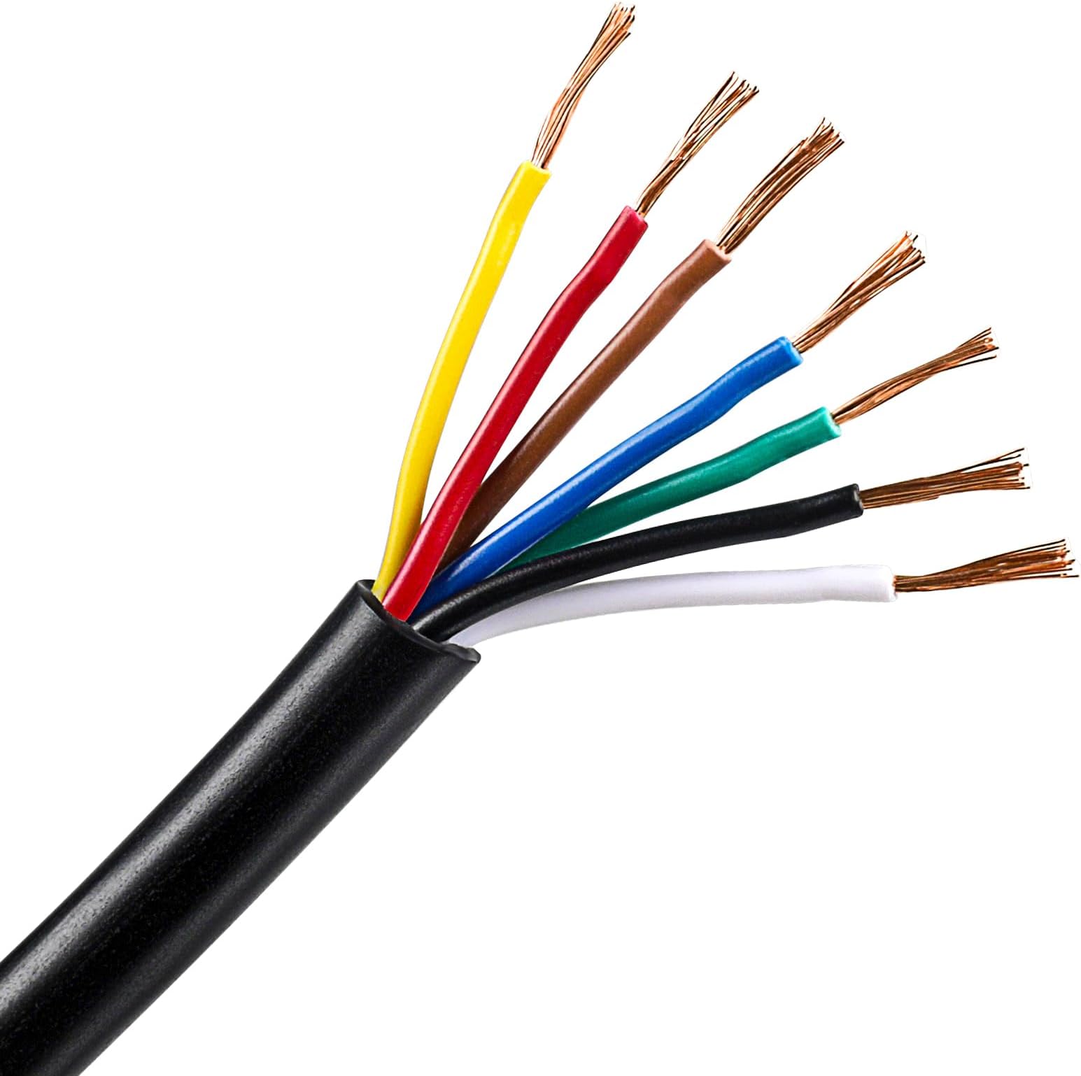 7 Core 12S Cable 12v 24v Thin Wall Wire *21 AMP Rated with 29 AMP Earth ...