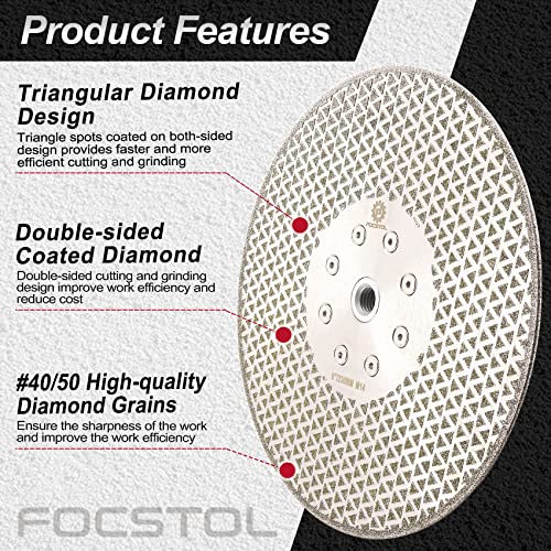 FOCSTOL Diamond Cutting Grinding Disc – 230mm Electroplated Double Side ...