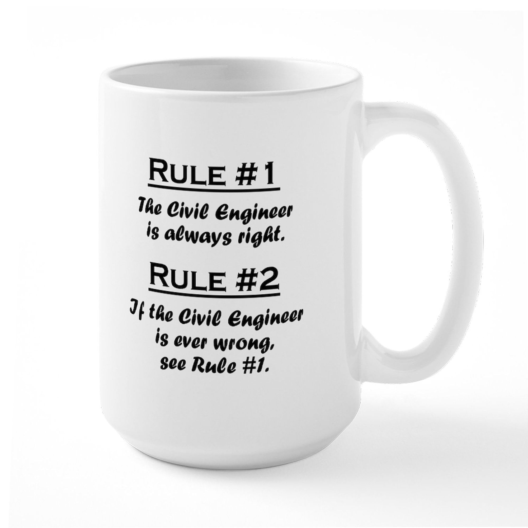 Amazon.com: CafePress Civil Engineer Large Mug 15 oz (444 ml) Ceramic ...
