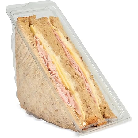 Sunrise Packaging 50 x Deep Fill Sandwich Wedges with Hinged Lids ...