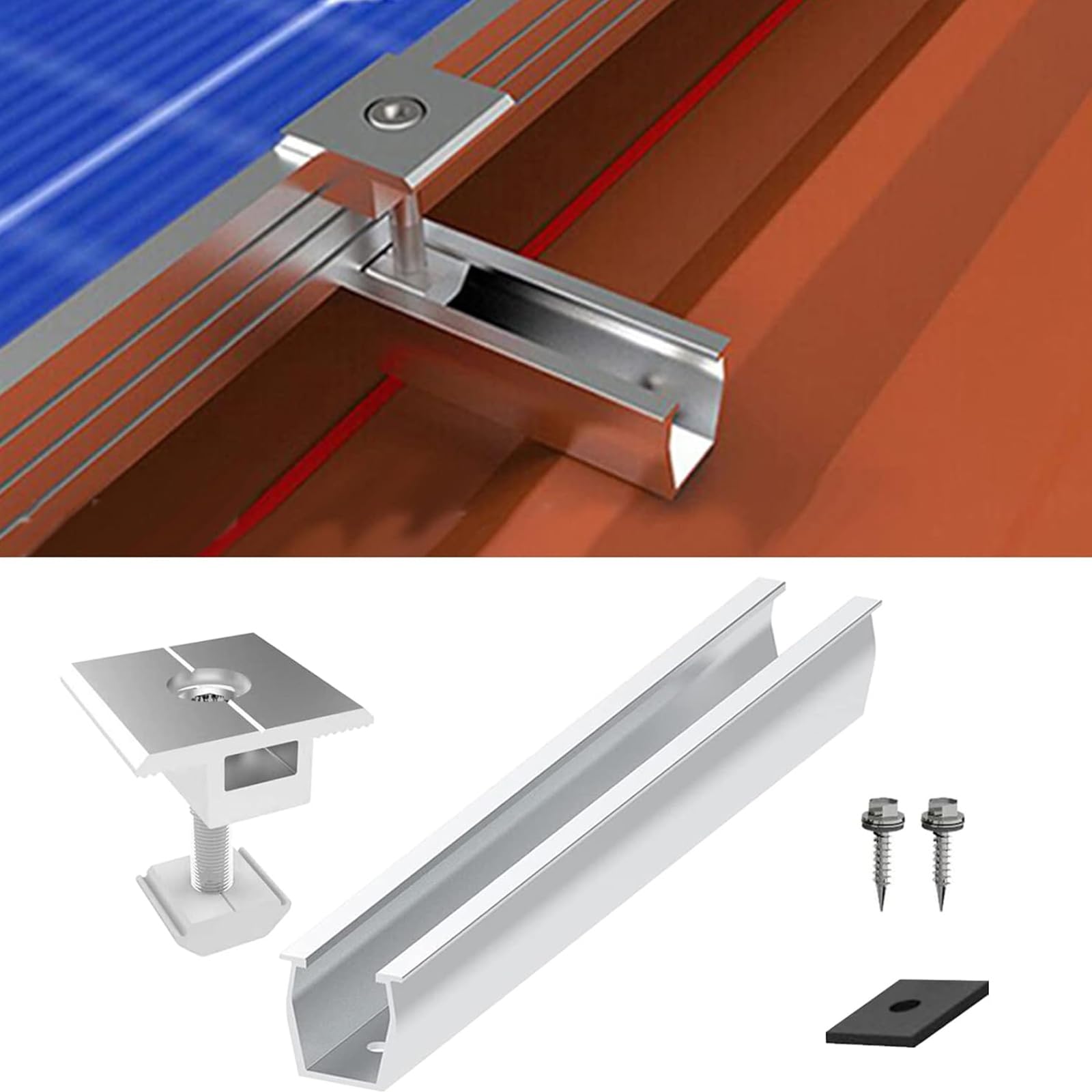 Snapklik.com : Solar Panel Roof Bracket Aluminium Solar Panel Mounting ...