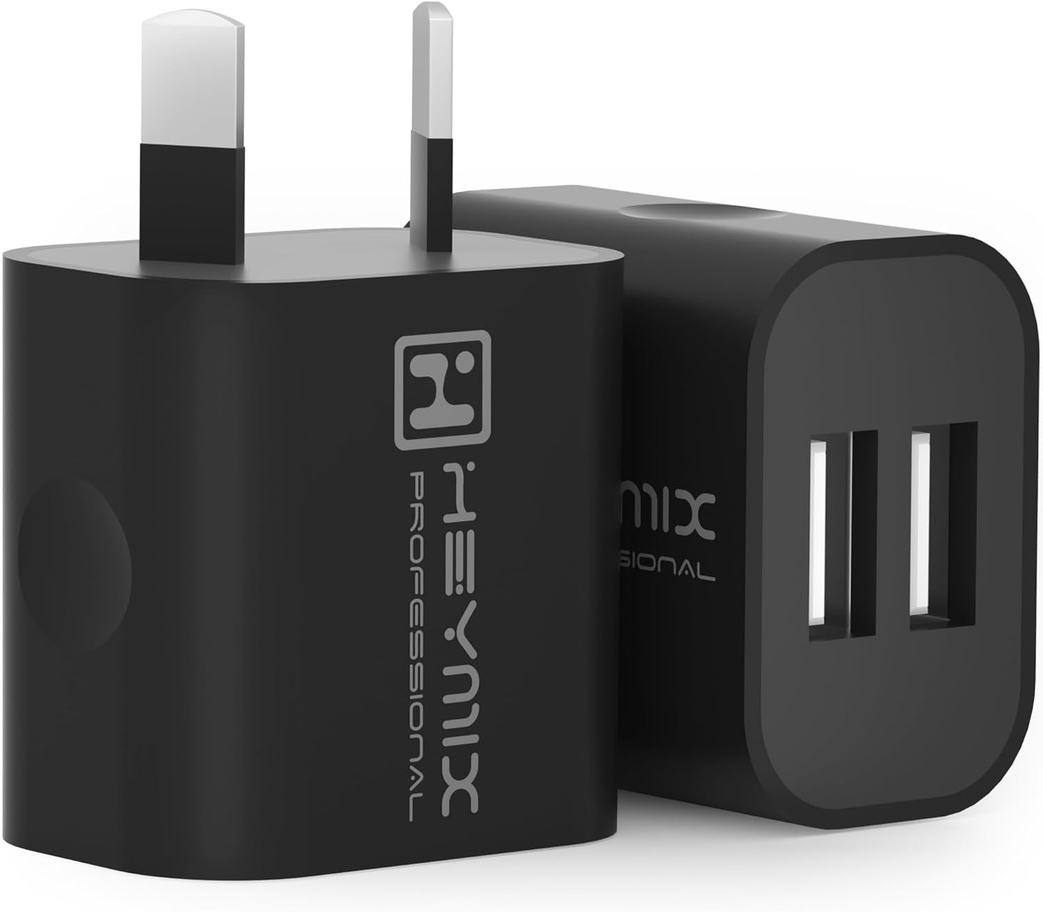 HEYMIX Dual USB Power Adapter, 2-Pack Dual USB Charger Plug, USB Wall ...