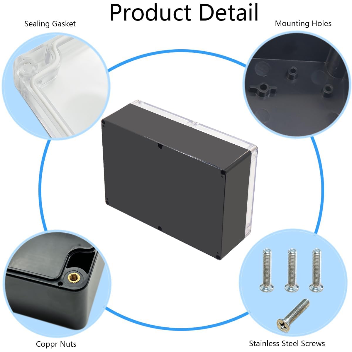 Snapklik.com : Project Box IP65 Waterproof Junction Box ABS Plastic ...