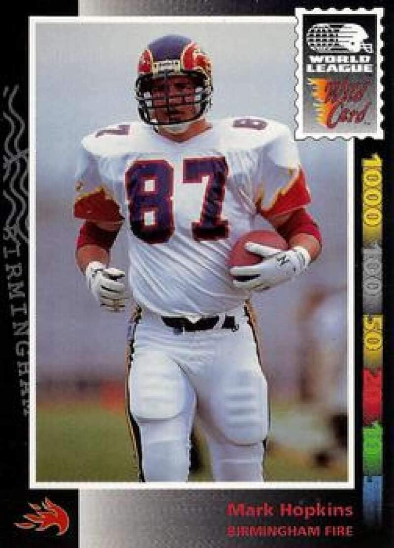 Amazon.com: 1992 Wild Card WLAF Football #103 Mark Hopkins Birmingham ...