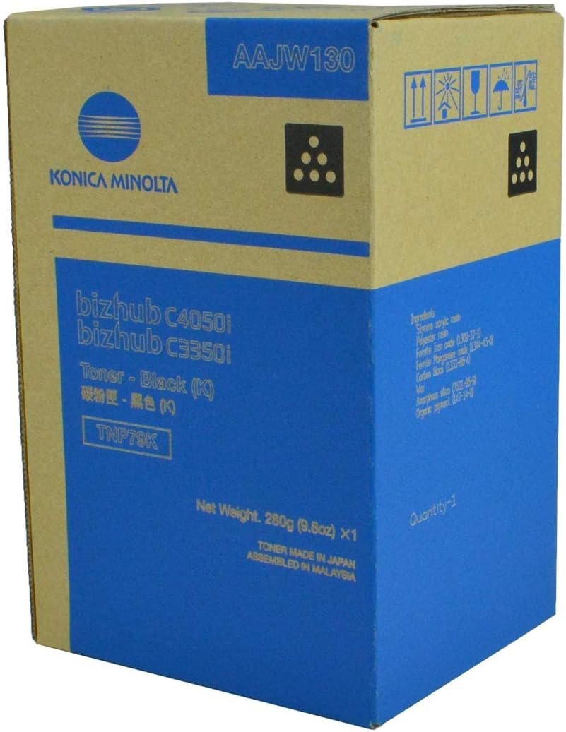 Amazon.com: Konica Minolta TNP79K Black Toner, 13,000 Pages, BIZHUB ...
