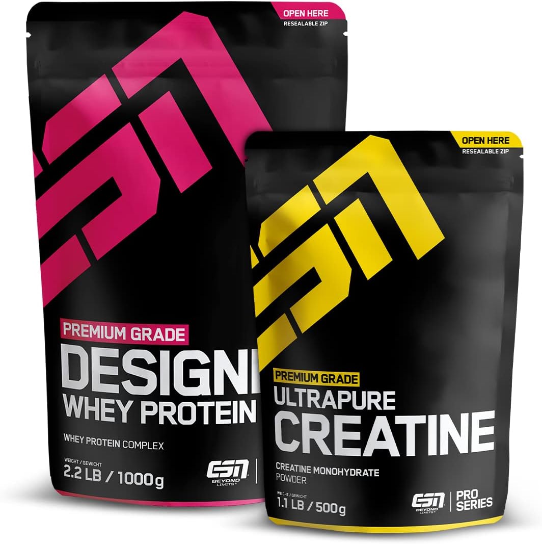 ESN Designer Whey Protein Pulver, Vanilla, 1000 g + ESN Ultrapure ...