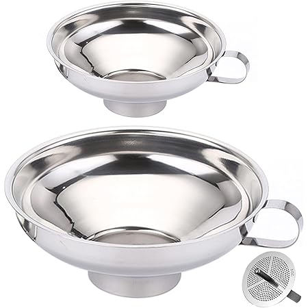 Amazon.com: Norpro Stainless Steel Wide Mouth Funnel with Silicone ...