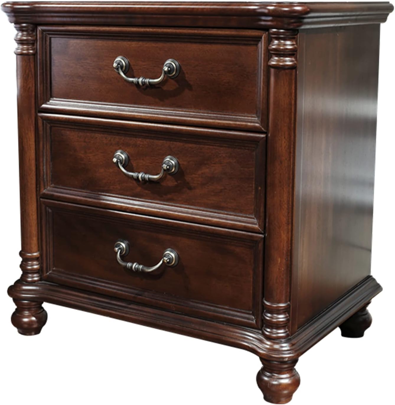 Amazon.com: AVLUZ Retro Minimalist Nightstand Bedside Table with 3 ...