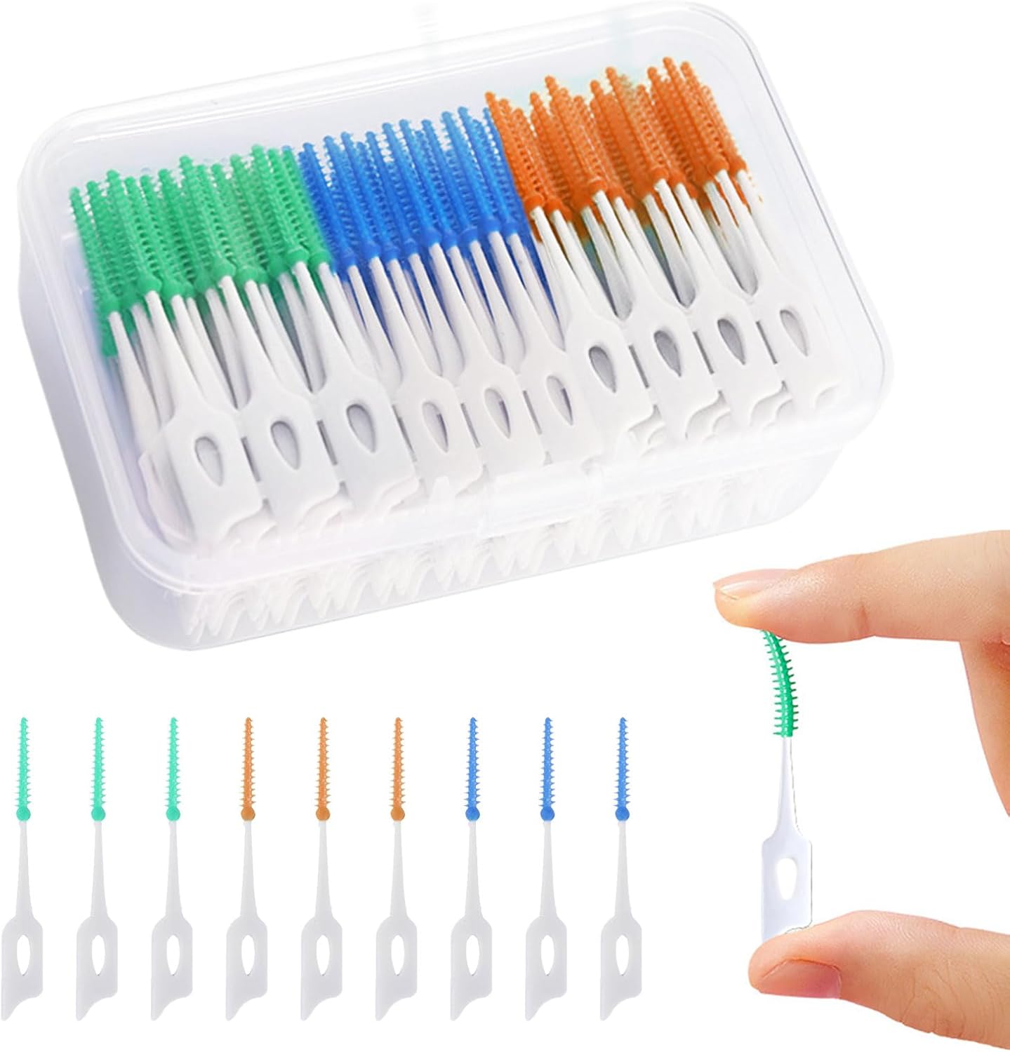 MIVAIUN 210 Pcs Silicone Interdental Brushes Dental Toothpicks,Silicone ...