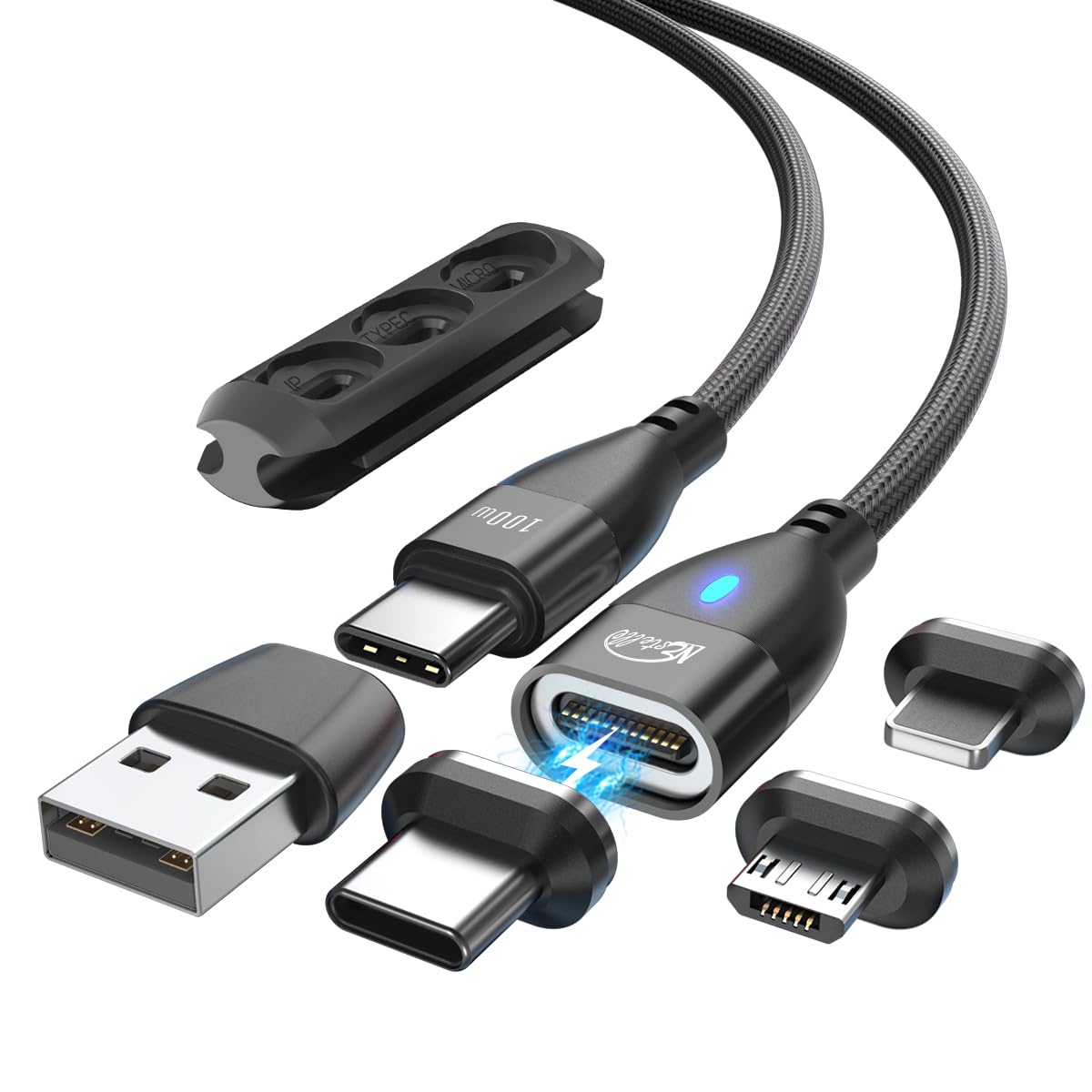 100W Magnetic Charging Cable NESTELLE 24 Pin PD USB C Multi Charger ...