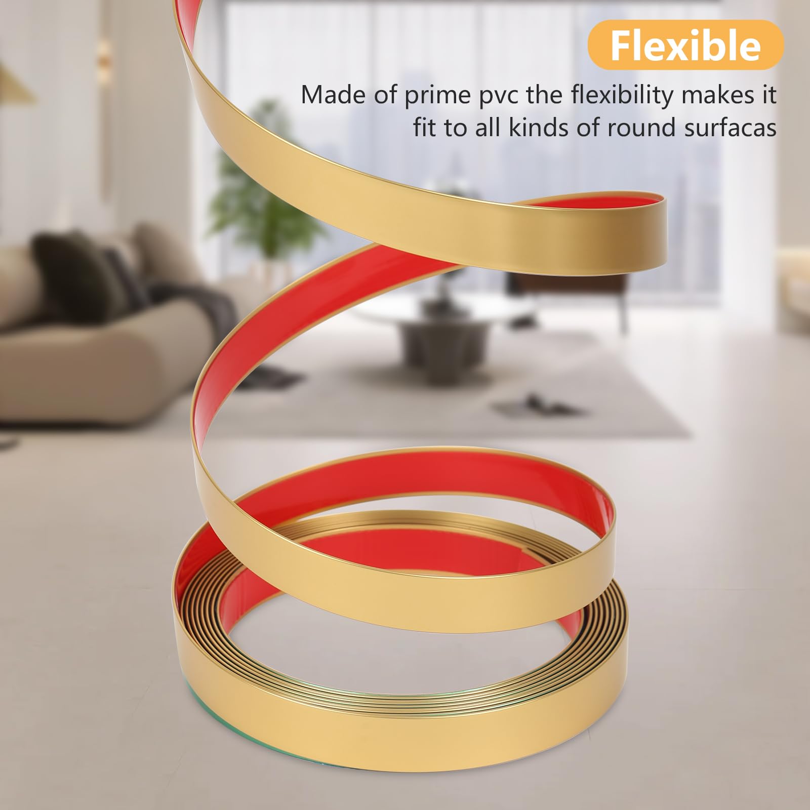 Snapklik.com : Gold Edge Trim Molding, Self-Adhesive Peel & Stick, 16 ...