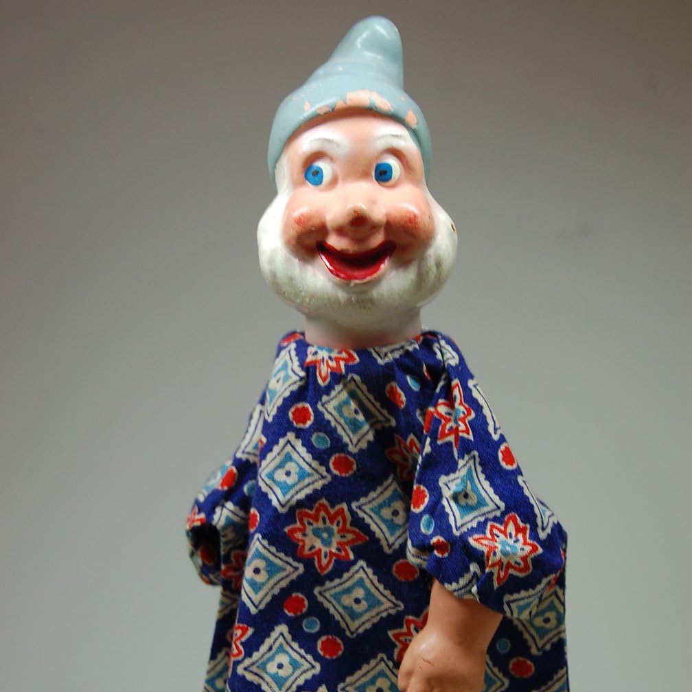 Amazon.com: Antique Handpainted Dwarf Puppet on Clay Fired Bisque ...