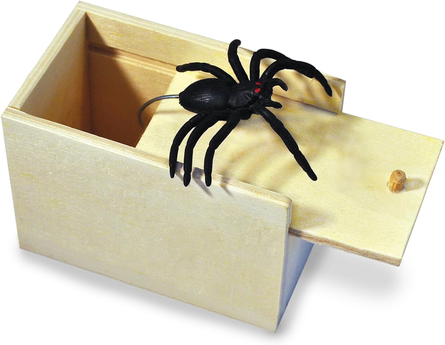 Amazon.com: Realistic Fake Spider Prank Gift Pops Out of a Wooden Box ...