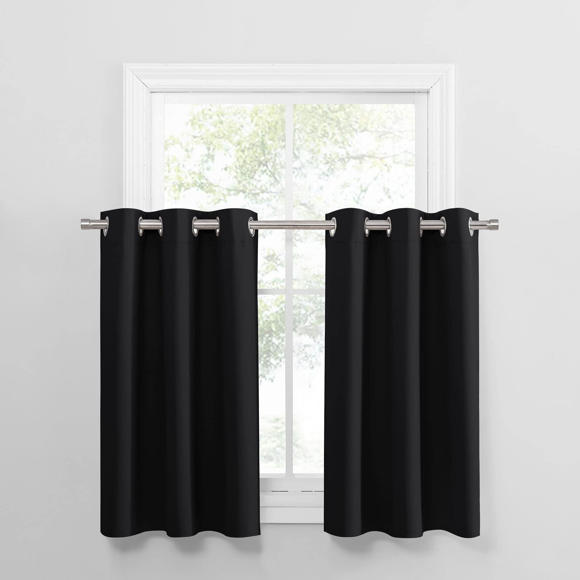 Amazon.com: Chyhomenyc Stone Short Blackout Curtains 24 Inch Length ...
