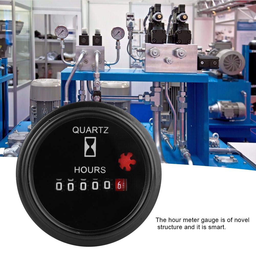 Buy Hour Meter Gauge, DC6-80V Mechanical Hour Meter Hourmeter, Sealed Quartz Timer Counter ...