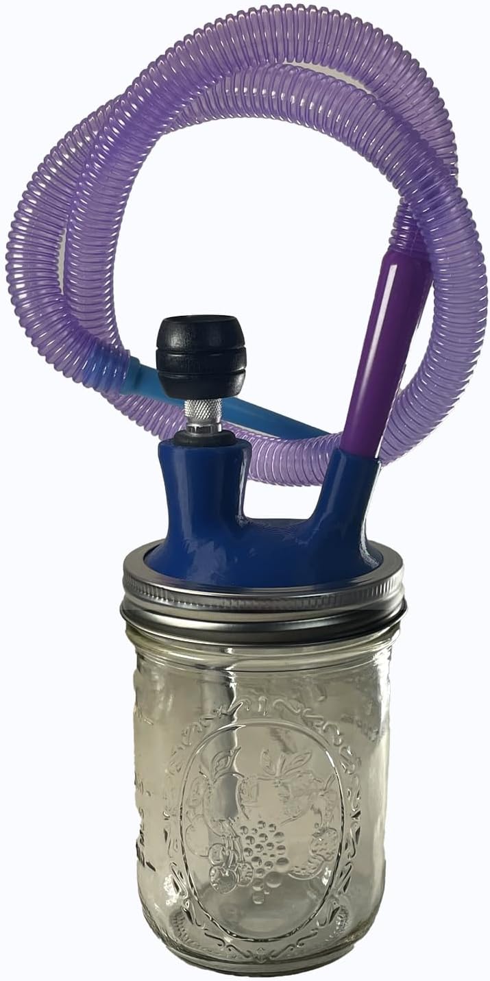 Amazon.com: Hookah EZ Clean Mason Jar Hookah set Hand made (Blue ...