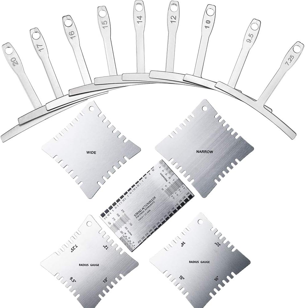 Amazon.com: StewMac Radius Gauges, Notched, set of 4 : Musical Instruments