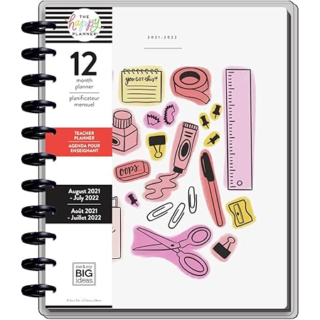 Amazon.com : Happy Planner | 2021 Fancy Florals Big Teacher Happy ...