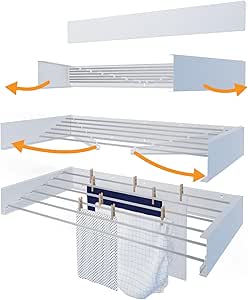 Hot Flow Glide Foldable Wall Mounted Clothes Rack, Retractable Clothes ...