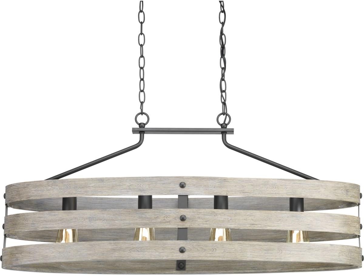 Gulliver Collection 4-Light Coastal Linear Chandelier Light Graphite ...