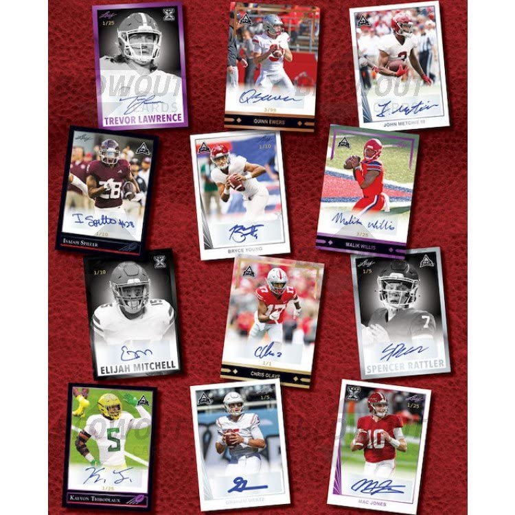 2021 Leaf College Football Memories Hobby Box with 7 Autographed Cards ...