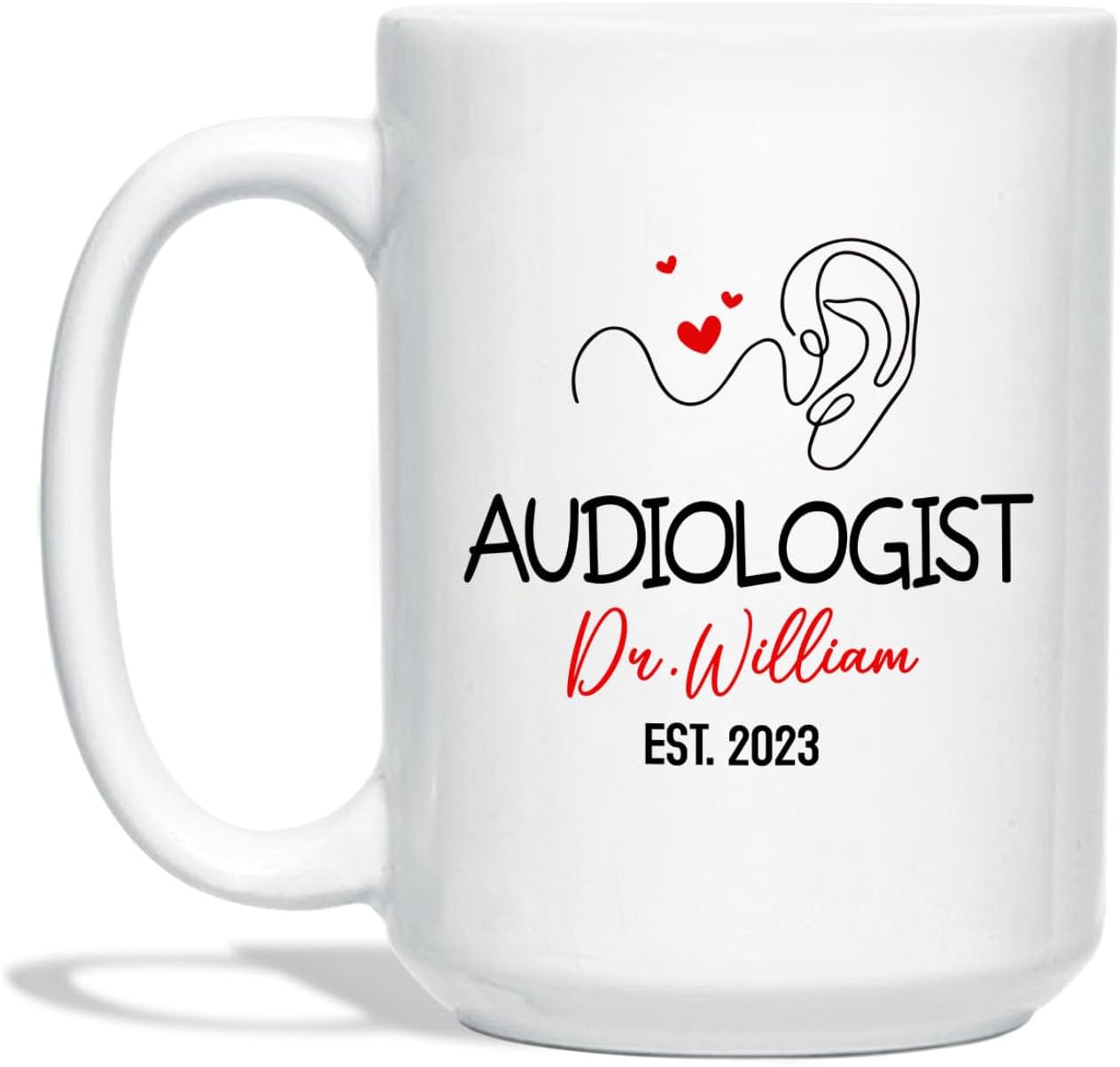 Amazon.com: Personalized Doctor Audiologist White Coffee Mug, Unique ...
