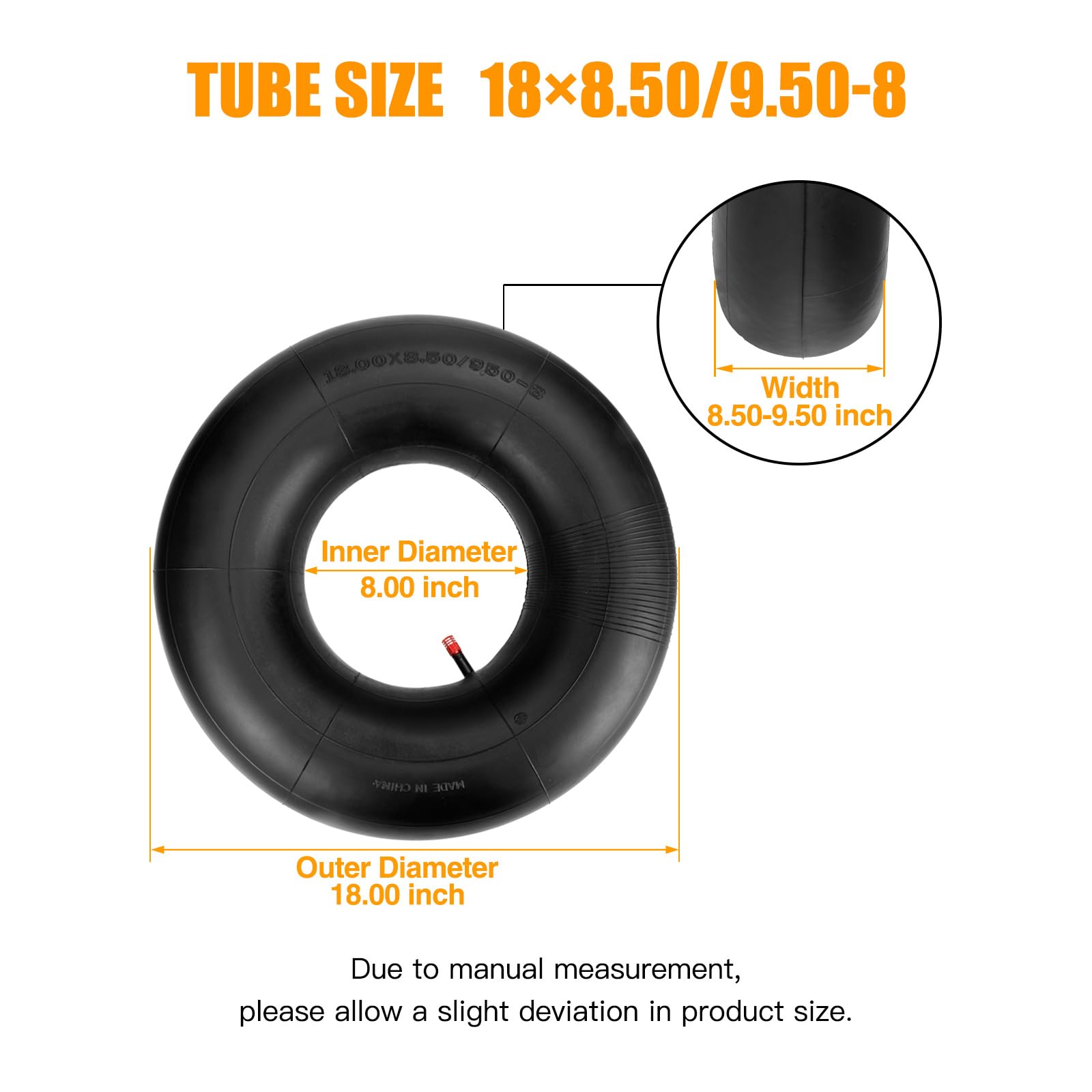 Snapklik.com : FVRITO 18x8.50-8 18x9.50-8 Inner Tube For ATV Quad 4 ...