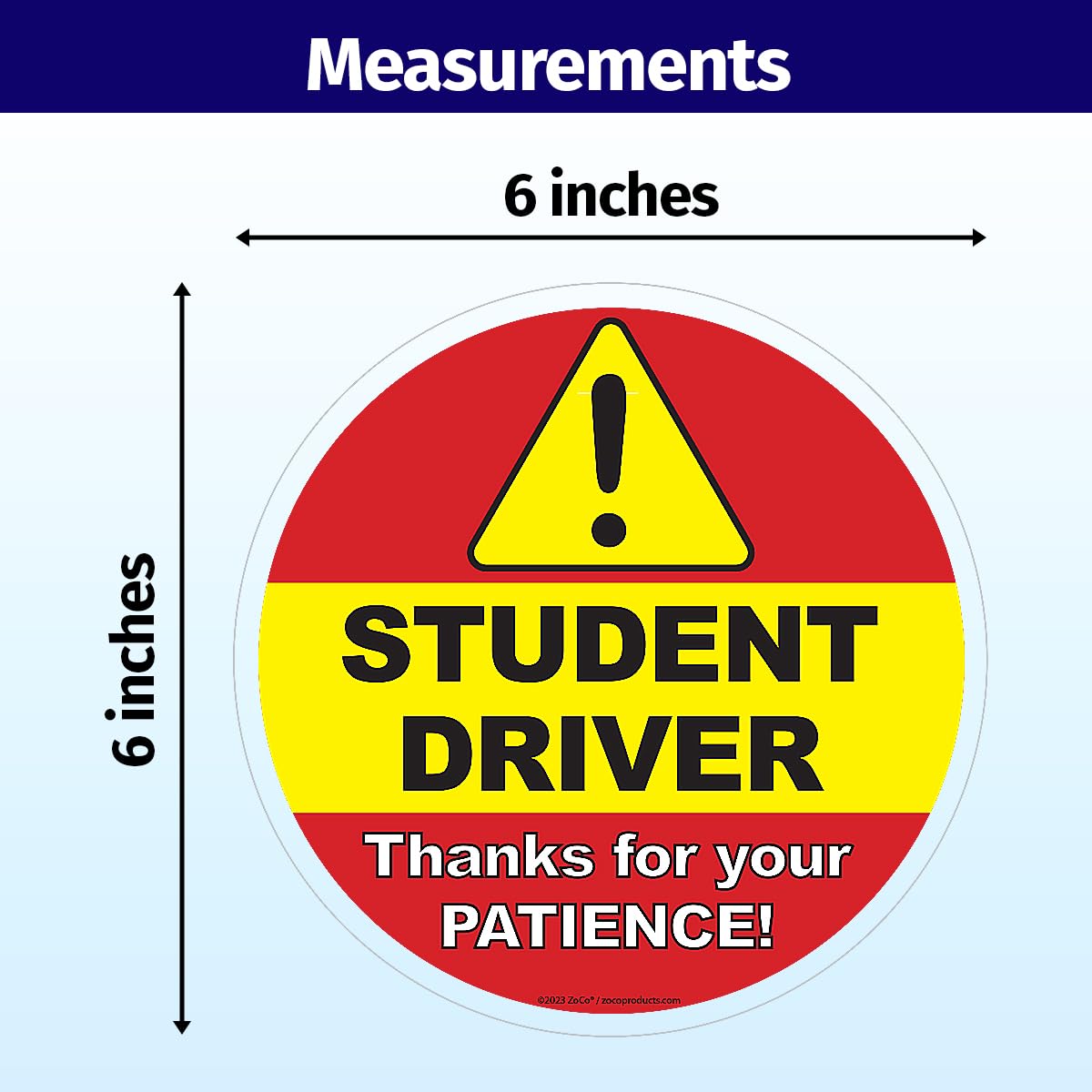 Student Driver Logo Red Student Driver Vehicle Magnet | SignsToYou.com