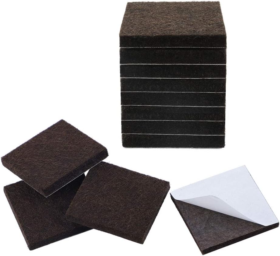 24 Heavy-Duty Felt Furniture Pads 1.5” 1/4” Thick X-Protector! Square ...