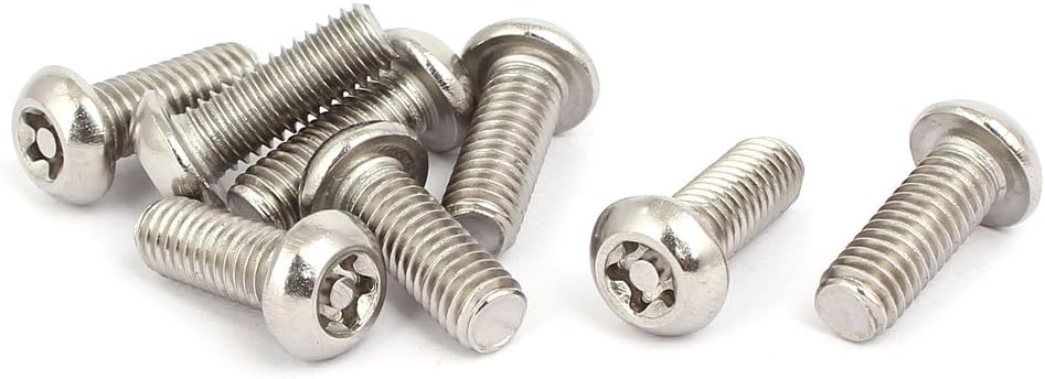 Amazon.com: uxcell M6x16mm 304 Stainless Steel Button Head Torx Five ...
