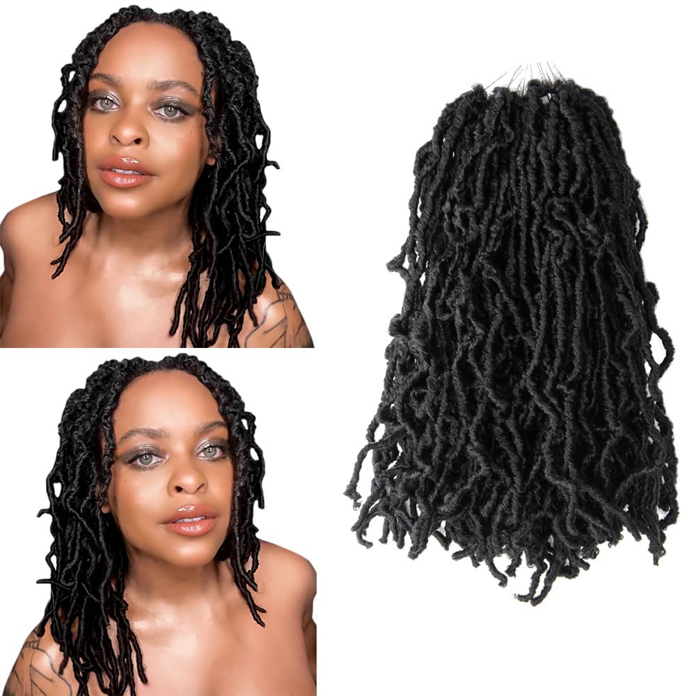 Amazon.com : Niseyo Faux Locs Crochet Hair 10 Inch Soft locs, 6 Packs ...