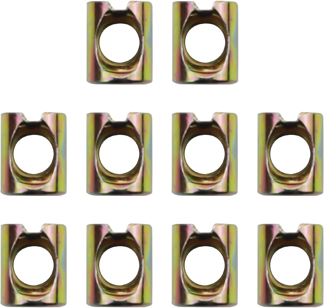 Amazon.com: uxcell 6mm X 12mm Cross Dowel Slotted Metal Barrel Nuts ...