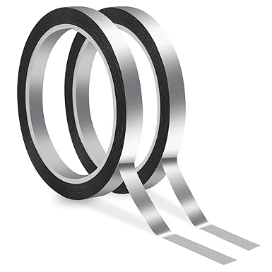 Amazon.com: KALIONE Silver Metallic Tape, 2 Rolls Mylar Metalized ...