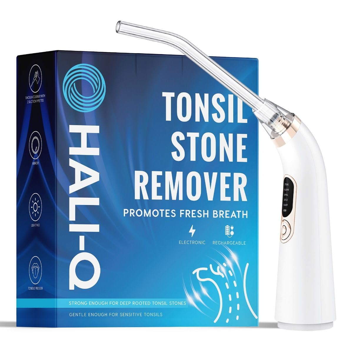HaliQ Electric Tonsil Stone Removal Kit - Vacuum Suction Pipette ...