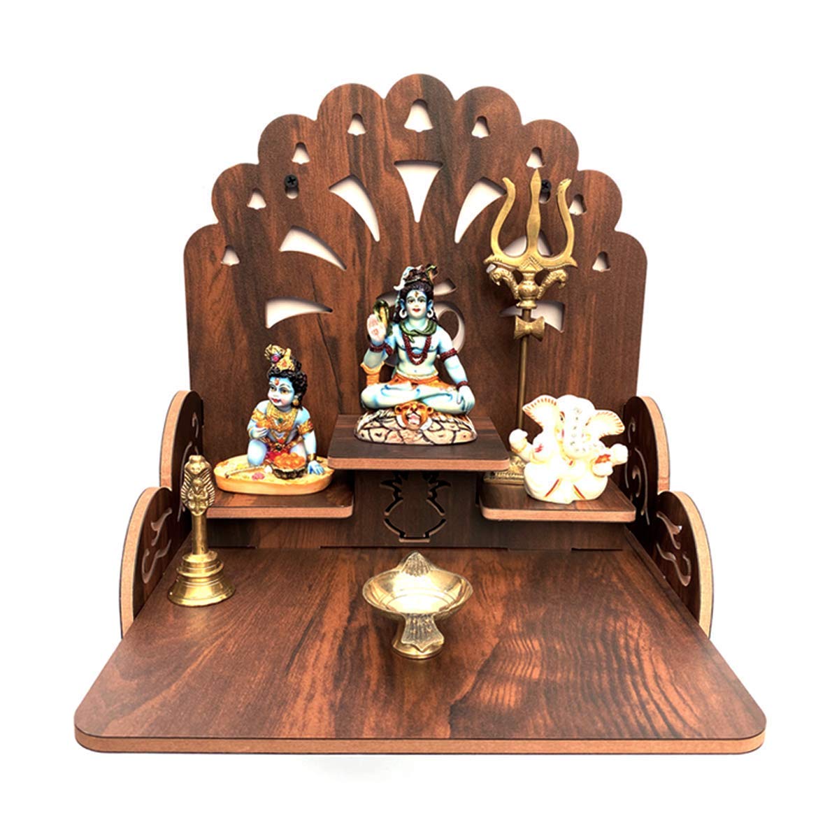 Buy Beautiful Small Wooden Temple Home Temple Puja Mandir Wall Hanging ...