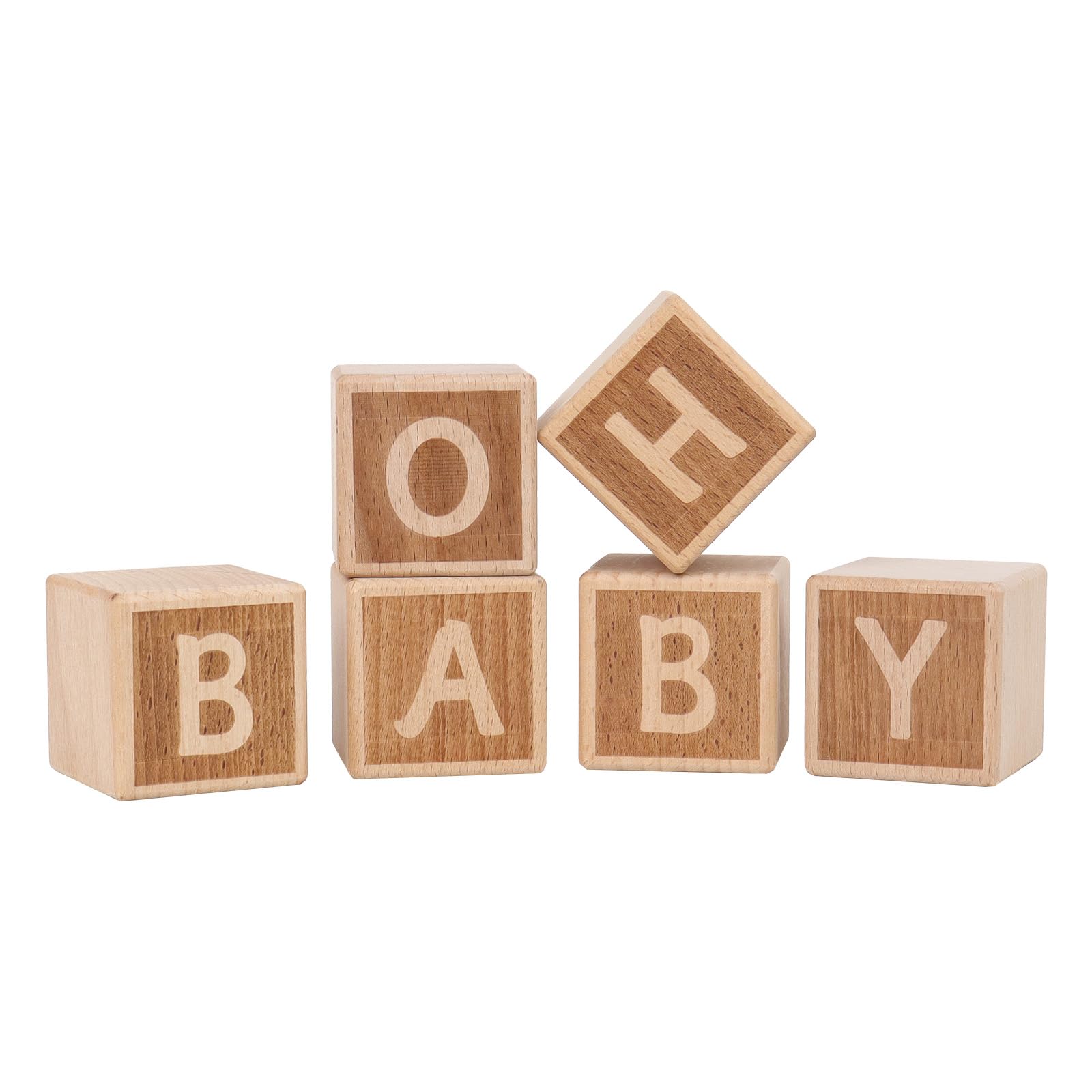 Amazon.com: Oh Baby Blocks for Baby Shower, 6 Piece Baby Shower Blocks ...