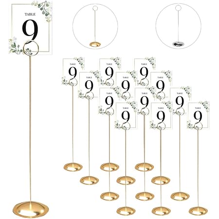 Amazon.com: HOHIYA 12 Pcs Table Number Holders 12 Inch Place Card ...